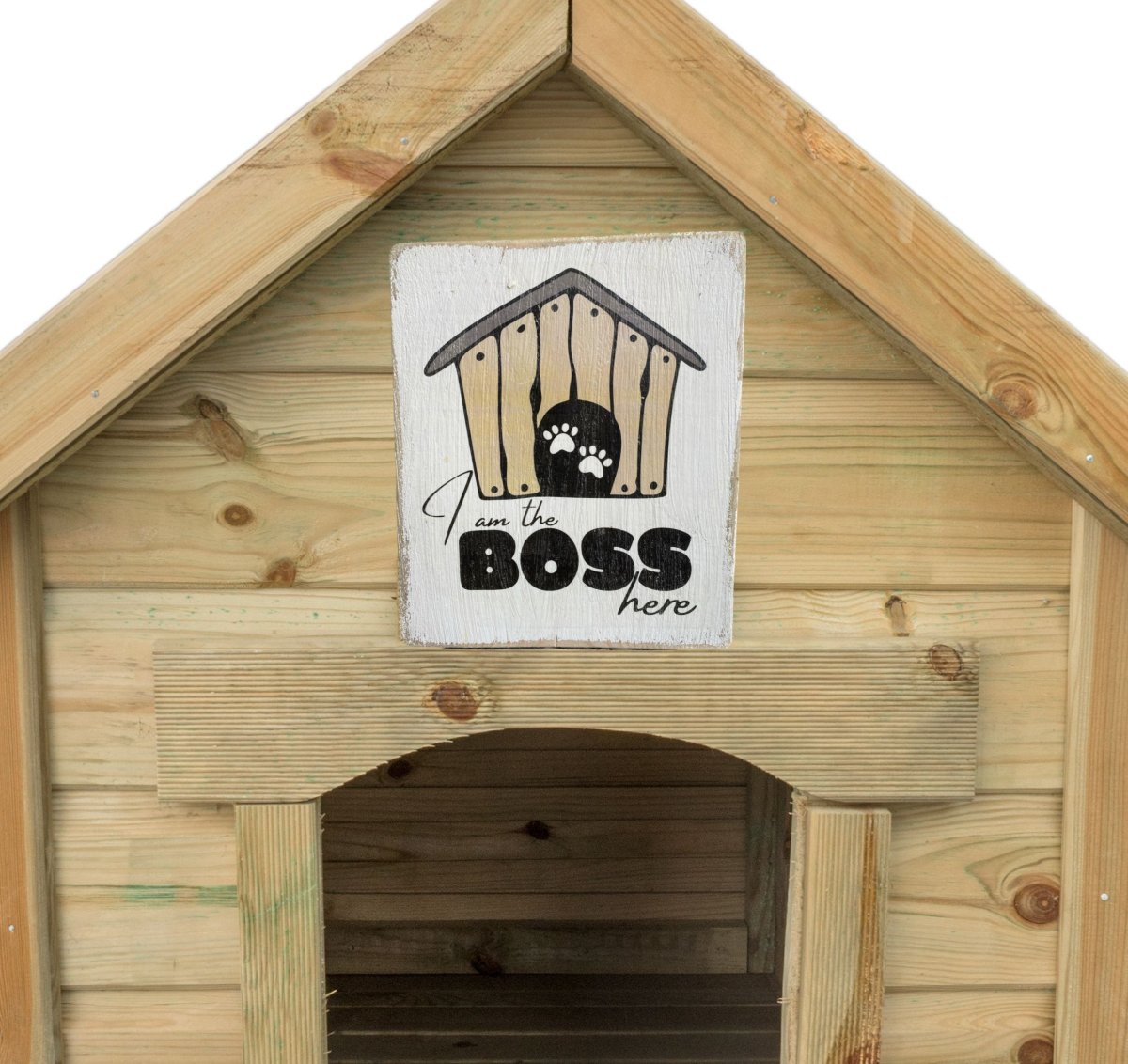 Træ-skilt "The Boss" - Skilte og ophæng - www.hellesbettebiks.dk